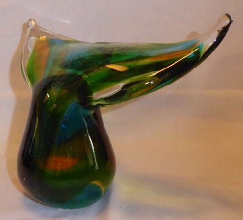 ART GLASS WHALE TAIL / FLUKE FIGURINE - 2018 - GLOBAL VILLAGE GLASS ...