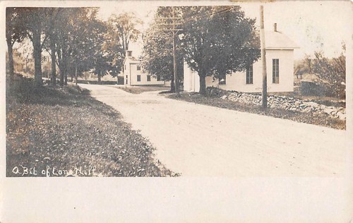 LONG HILL, TRUMBULL, CT, STREET VIEW, BUILDINGS ON RIGHT REAL PHOTO PC ...