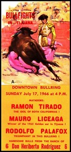 Bullfighting - Plaza De Toros De Tijuana #1 Canvas Art Poster 12"x 24 ...