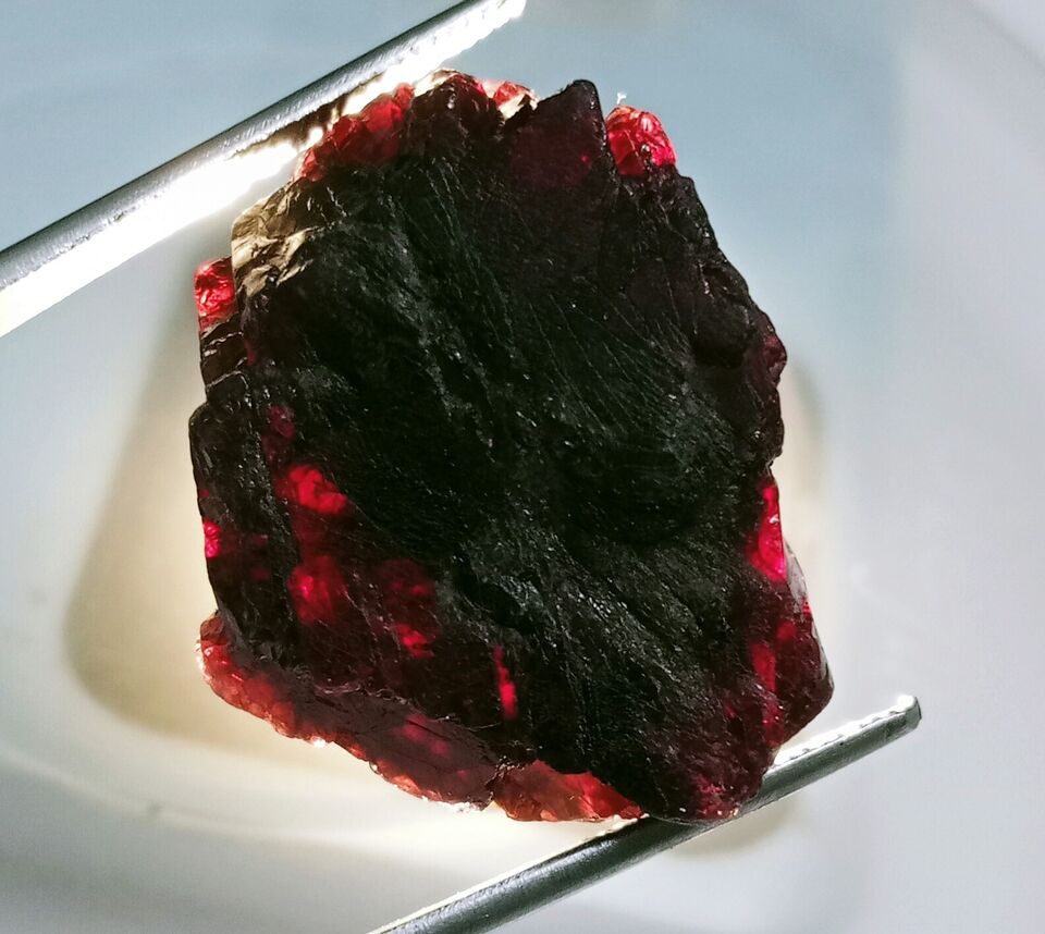 Natural Red Painite Facet Rough Cut Untreated Extremely Rare Certified ...