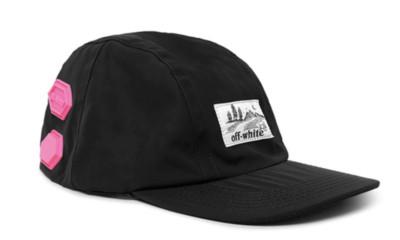 OFF-WHITE Logo Appliqued Shell Baseball Hat Black/Pink S/S 19 | eBay