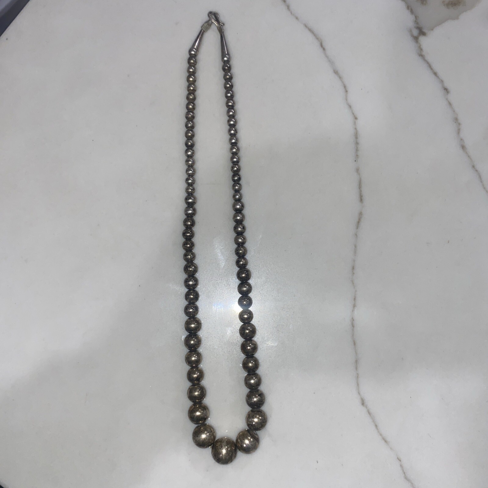 Vtg Navajo RISING SUN HALLMARK Sterling Silver Beads… - Gem