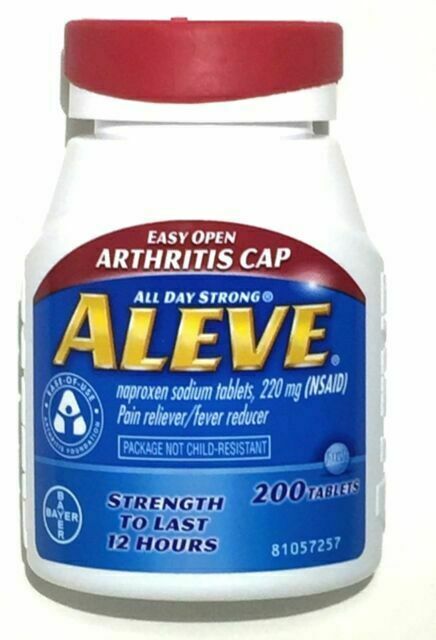 Aleve Easy Open Arthritis Cap Pain Reliever Fever Reducer Tablets 200 ...