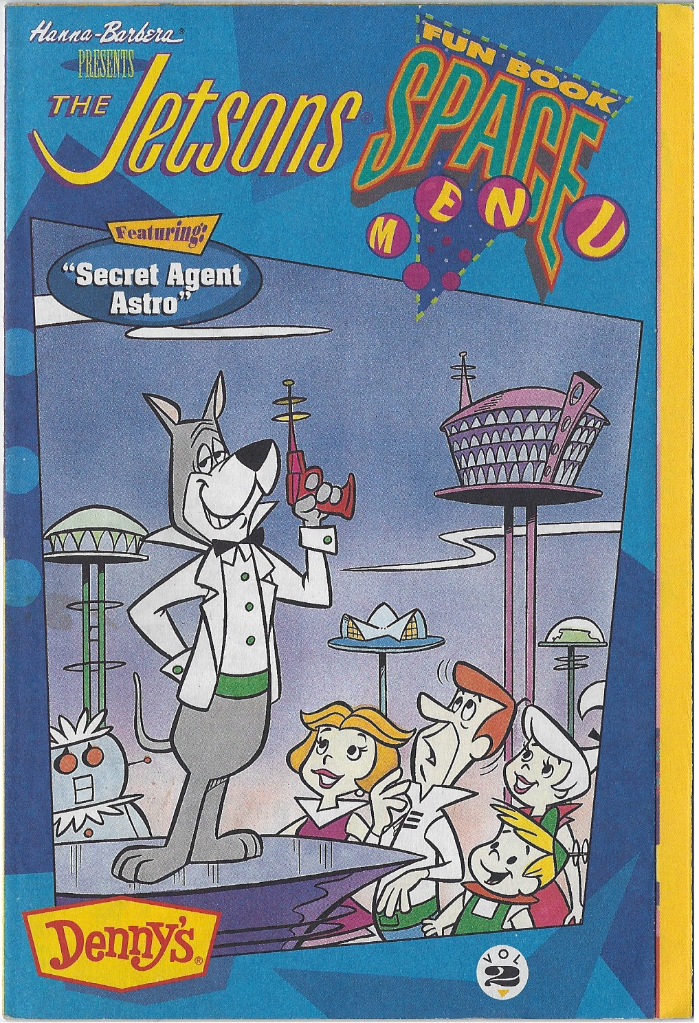DENNY'S JETSONS FUN BOOK SPACE MENU COMIC 2 RARE GIVEAWAY PROMO 1992 ...
