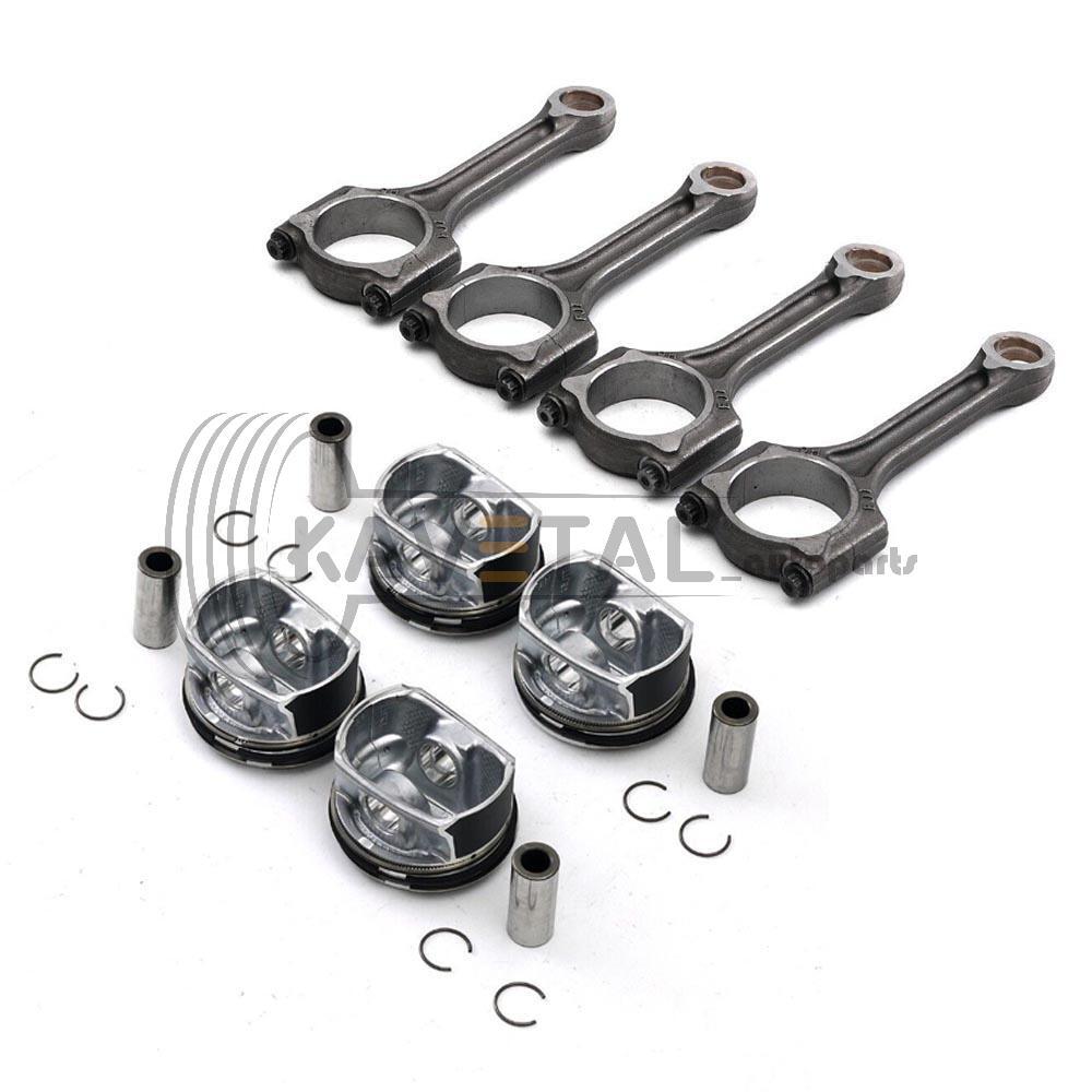 N14 1.6L Engine Pistons Rings Set & 4x Connecting Rods For BMW Mini ...