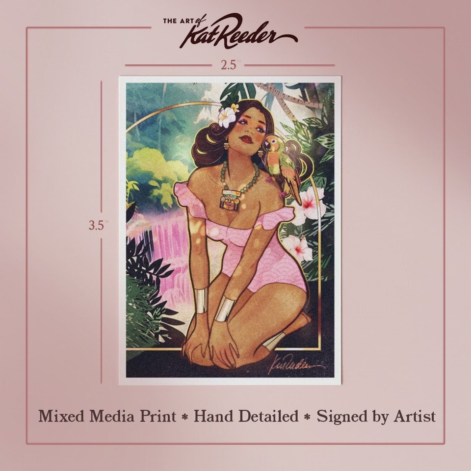 Kat Reeder “Lush Morning” ACEO Art Card – Hawaii Tropical Goddess Mini Print | eBay