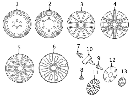 Genuine Mercedes-Benz Wheel Bolt 000-990-24-07 | eBay