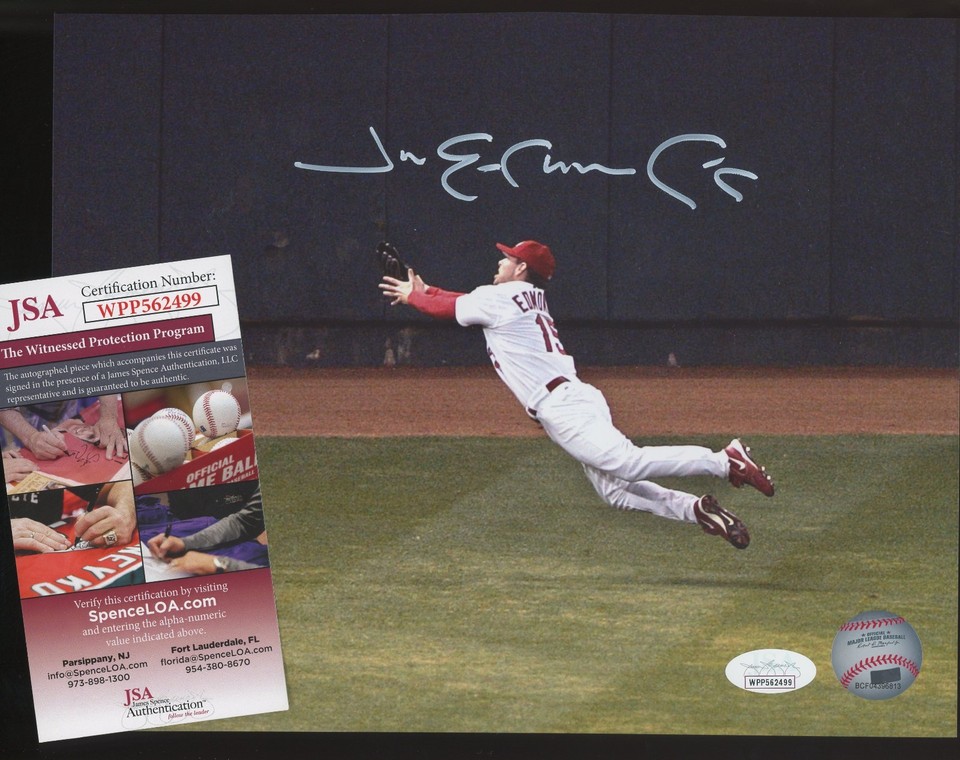 Jim Edmonds Autographed 8x10 Cardinals Photo JSA Witness COA Great ...