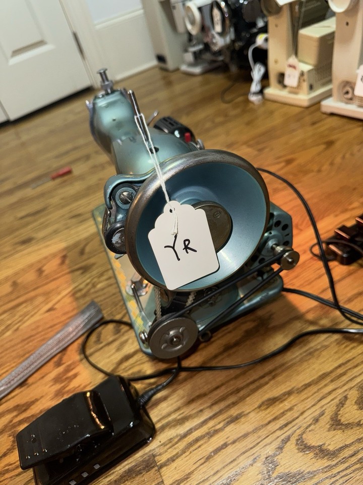 Restored Monster Morse Sewing Machine & Reduction Pulley. Canvas ...