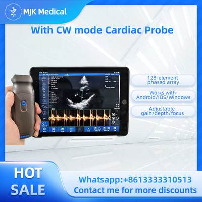CW Mode Cardiac Ultrasound Probe, Wireless WiFi Color Doppler, Portable ...