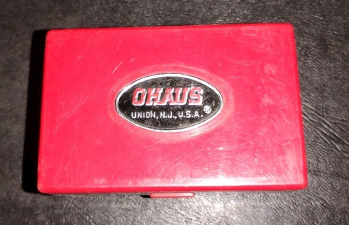 Vintage OHAUS Scale Corp Brass Gram Weights Set w Case #5502 U.S.A. | eBay