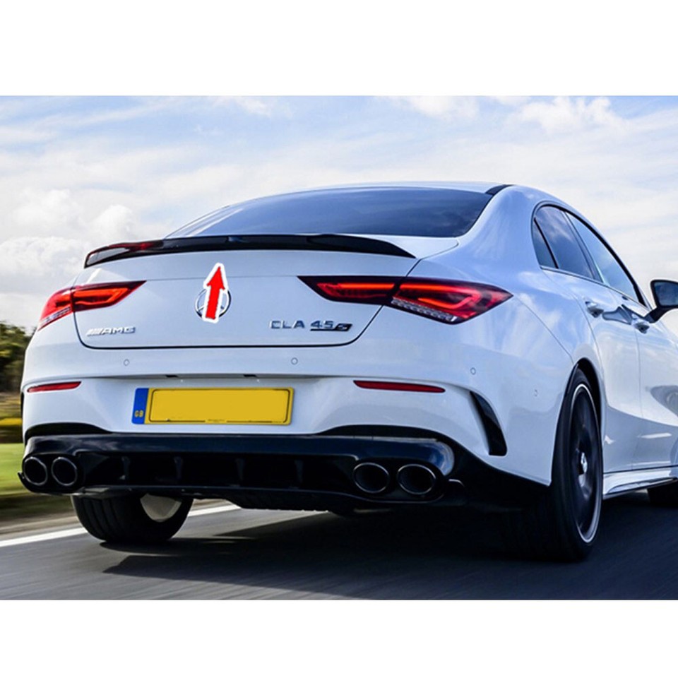 Sale~Matte Black Fit For Mercedes BENZ W118 CLA250 REAR V TRUNK SPOILER ...