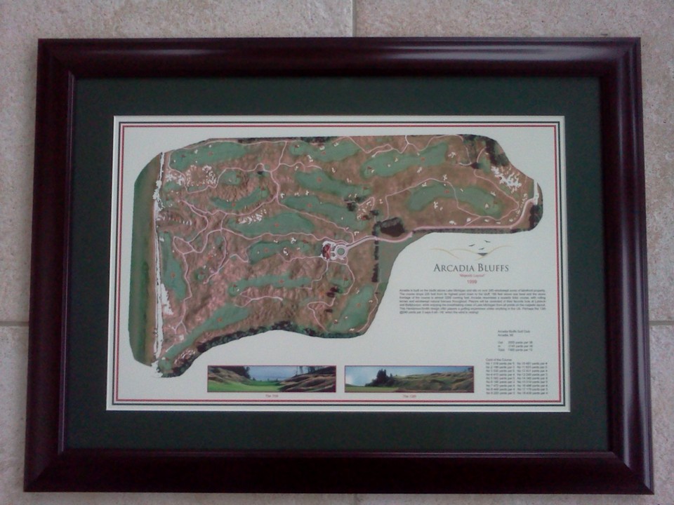 OAK HILLS - Vintage Golf Course Maps print (30" x 19") | eBay