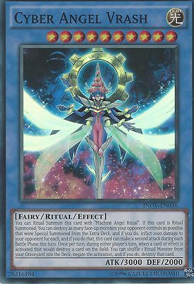 YU-GI-OH SUPER RARE CARD: CYBER ANGEL VRASH - INOV-EN036 | eBay
