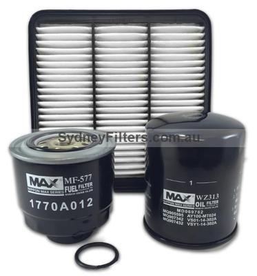 MITSUBISHI TRITON 2.5L TURBO DIESEL ML MN 4D56 AIR OIL FUEL FILTER KIT ...