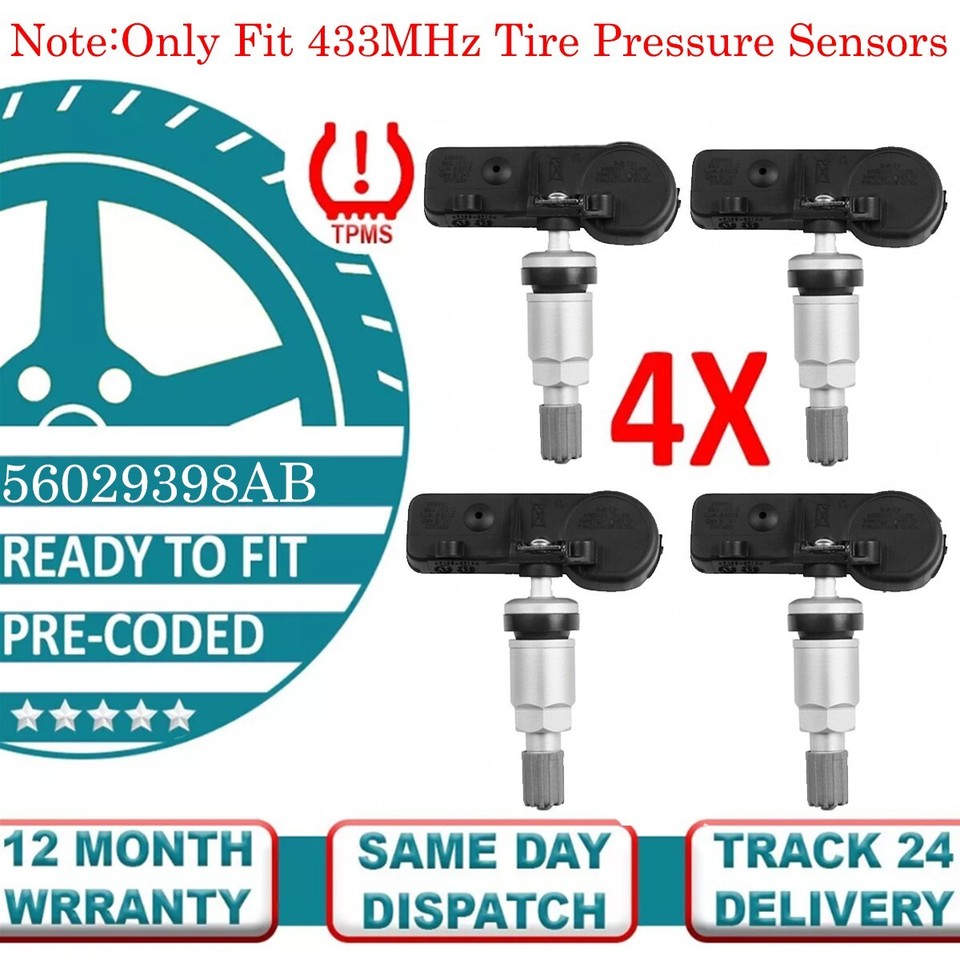 4Pc Genuine OEM 56029398AB Tire Pressure Sensor TPMS For Dodge Chrysler ...