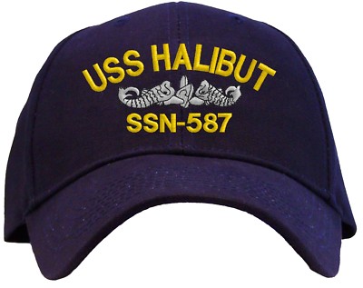 USS Halibut SSN-587 Embroidered Baseball Cap - Available in 7 Colors ...