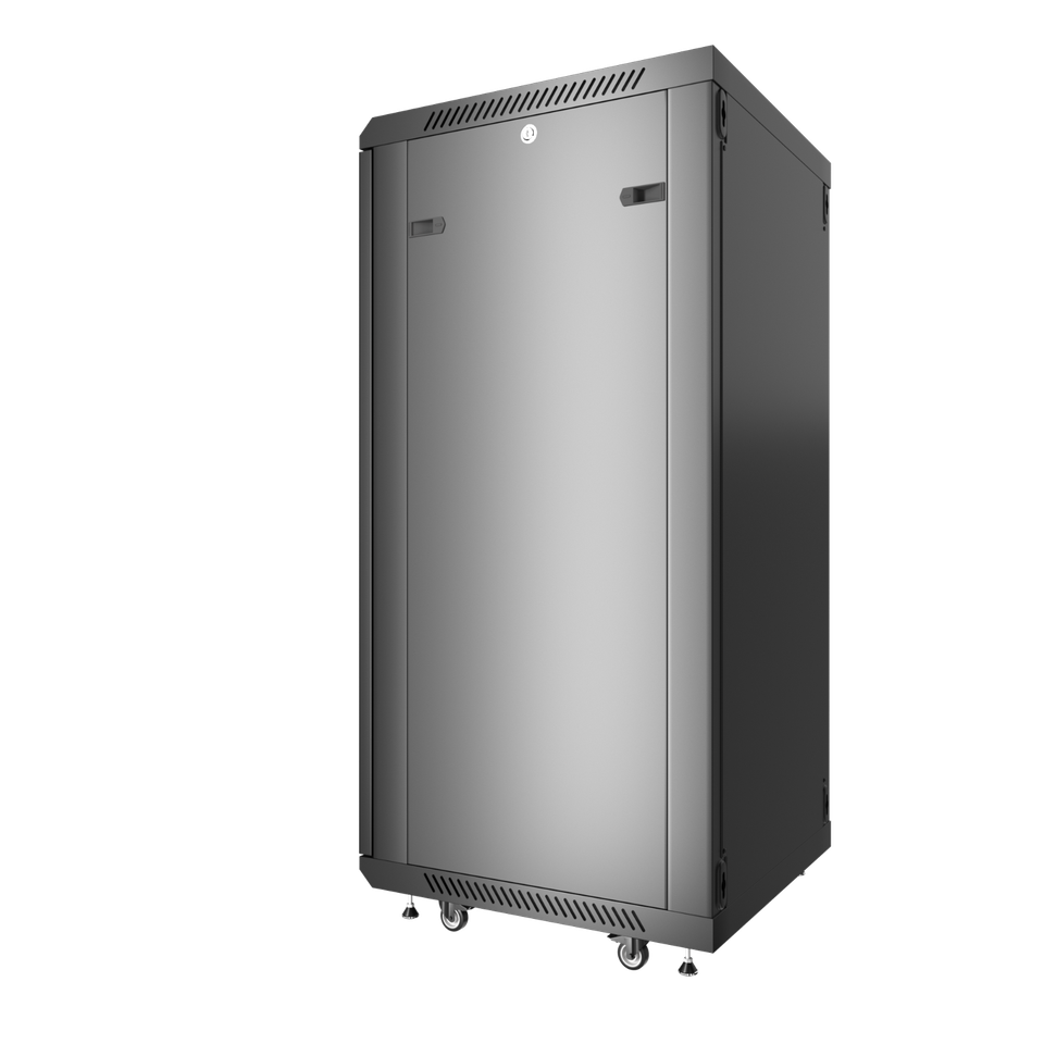 27U Server Rack Locking Network Cabinet Data Enclosure with PDU-Feet ...