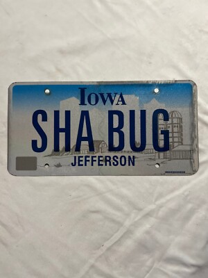 LICENSE PLATES IOWA VANITY SHA BUG 2 OF 2 VW | eBay