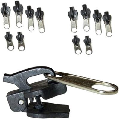 6 Pcs Black Universal Instant Fix Zipper Repair Kit Replacement Zip ...