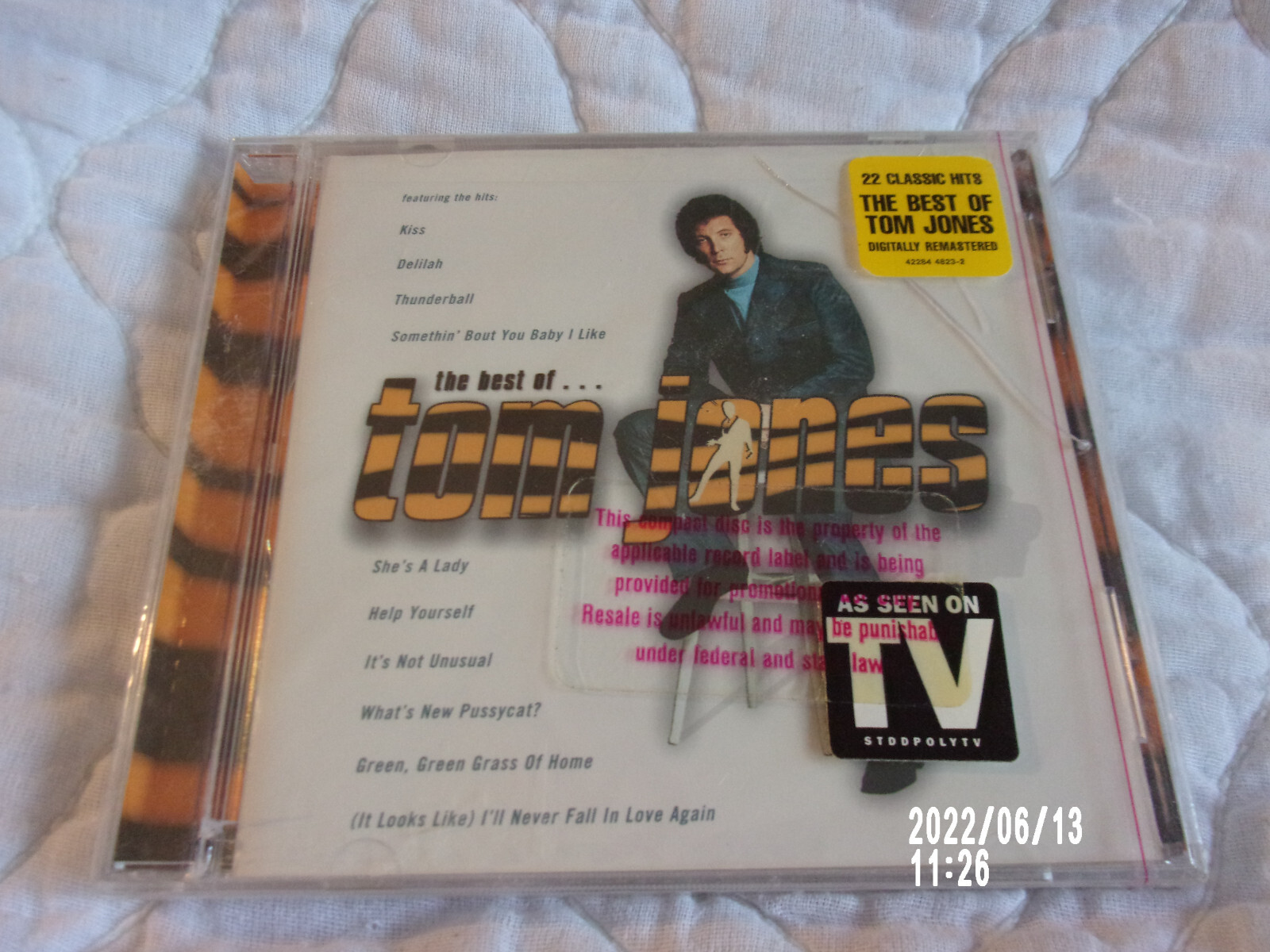 THE BEST OF TOM JONES CD NEW GREATEST HITS PROMO 22 SONGS DIGITALLY ...