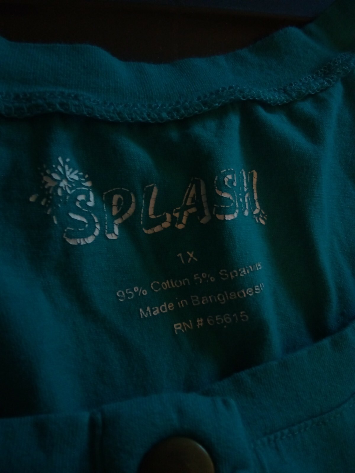 Splash 1x Aqua women's t shirt rn 65615 | eBay