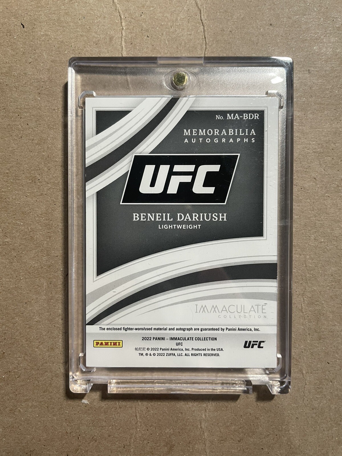 2022 UFC immaculate Beneil Dariush Patch Auto Memorabilia/99 MA-BDR | eBay