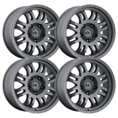 (Set-4) Vision 409 Inferno 18x9 8x180 -12mm Satin Black Wheels Rims 18 ...