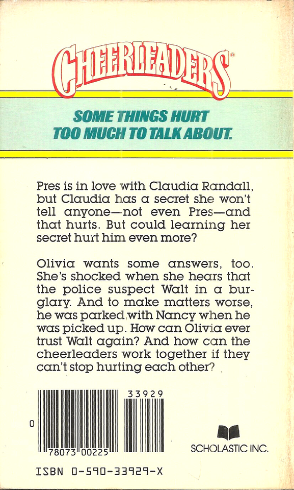 HURTING - CHEERLEADERS #13 - Lisa Norby - Novel - HIGH SCHOOL TEEN GIRL ...