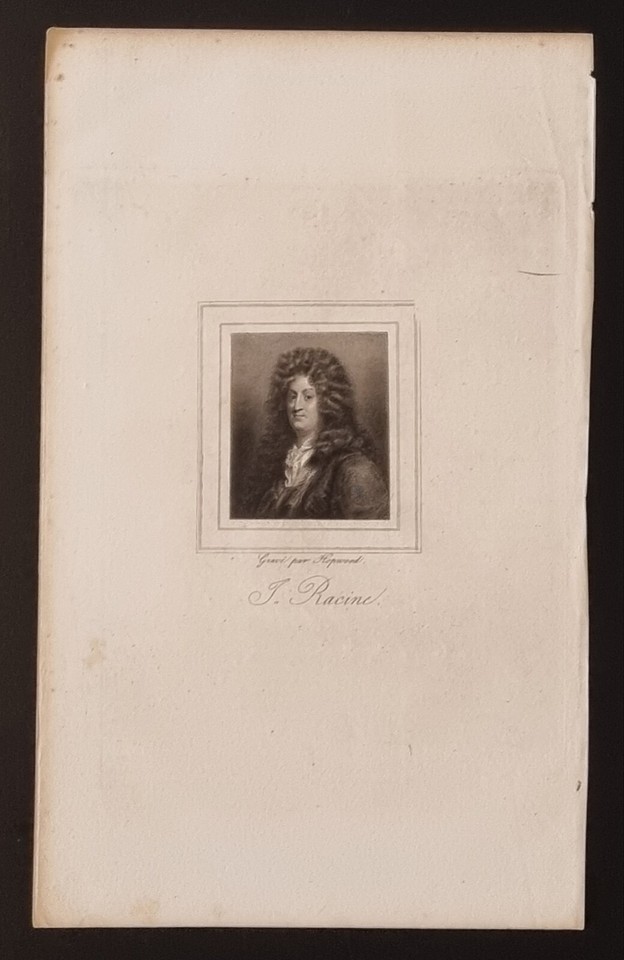 Engraving XIX Century Jean Racine Theater Engraved By Hopwood (1750 ...