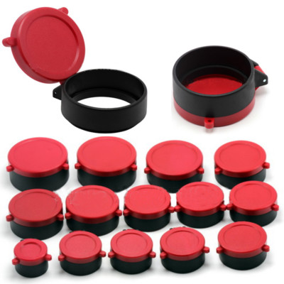 Red Color Rifle Scope Cover Flip Up Black Cap Open Objective Lens Eye ...