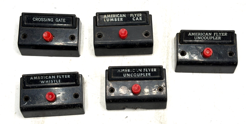 Lot of American Flyer S Remotes; Uncoupler, Crossing Gate, Lumber Car ...
