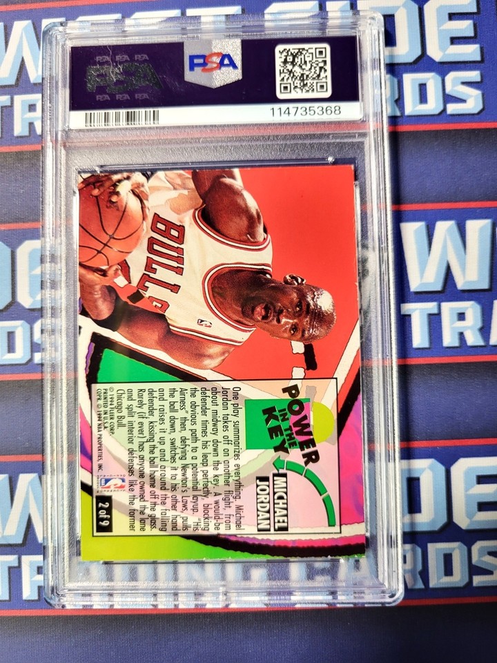 1993 Ultra MICHAEL JORDAN "Power in the Key" #2 of 9 PSA NM 7 Bulls | eBay