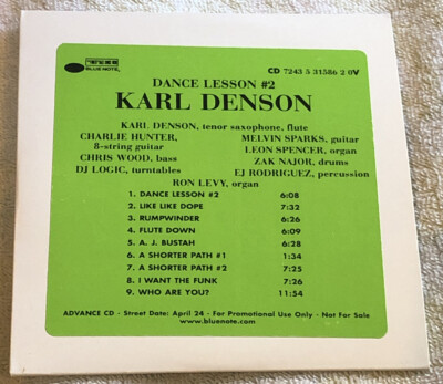 Dance Lesson #2 Karl Denson Promotional CD (CD, LN-MINT) (11) | eBay