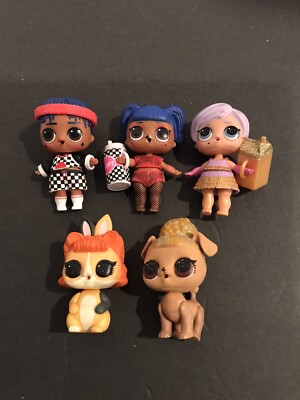 3 Little Lol Dolls And 2 Pets. | eBay