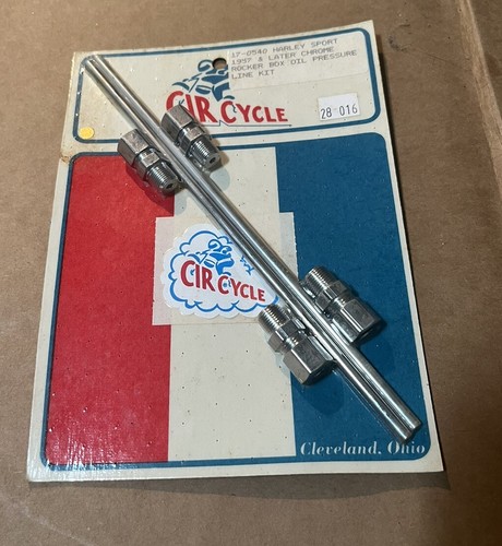 Chrome Rocker Box Oil Lines + Fittings Harley Davidson Sportster 1957 ...