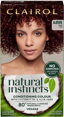 CLAIROL NATURAL INSTINCTS SEMI-PERMANENT HAIR DYE - 4RR DARK RED | eBay UK