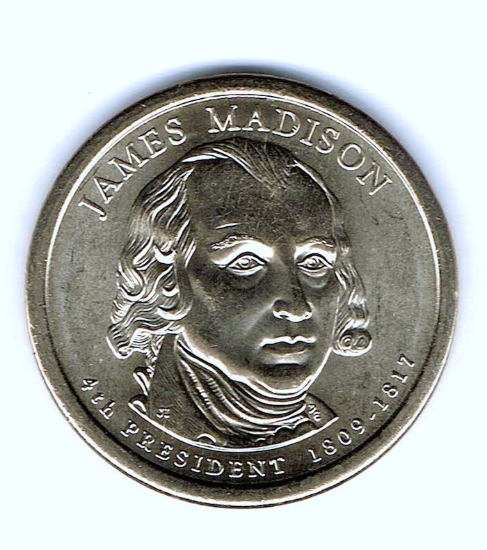 2007-P $1 James Madson Brilliant Uncirculated 4TH Presidential Dollar ...