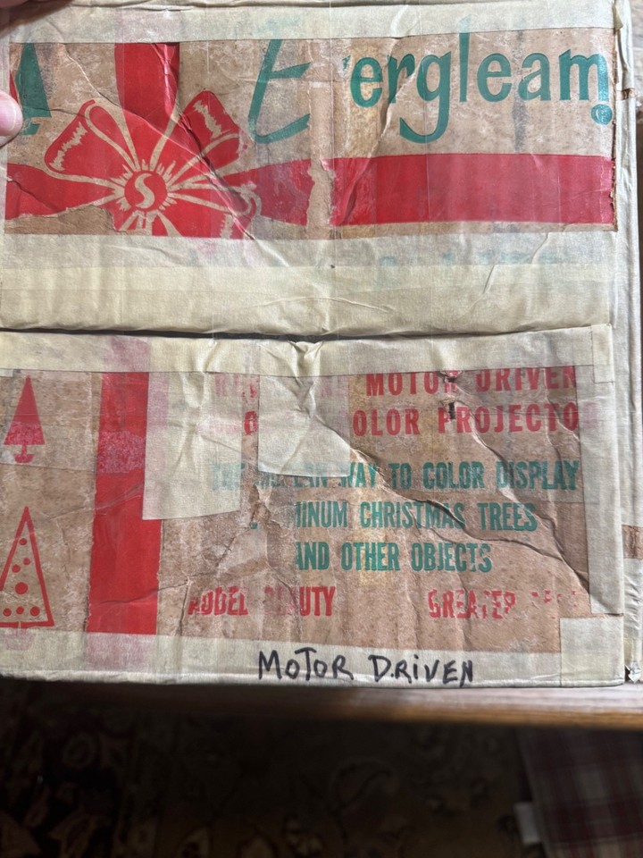 vintage evergleam satalite rotating 4 color light motor driven in ...