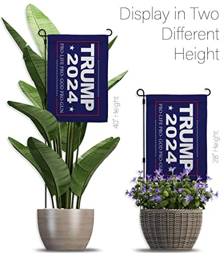 Trump Flag 2024 Pro Life Garden Flag Set with Stand Patriotic Vote ...