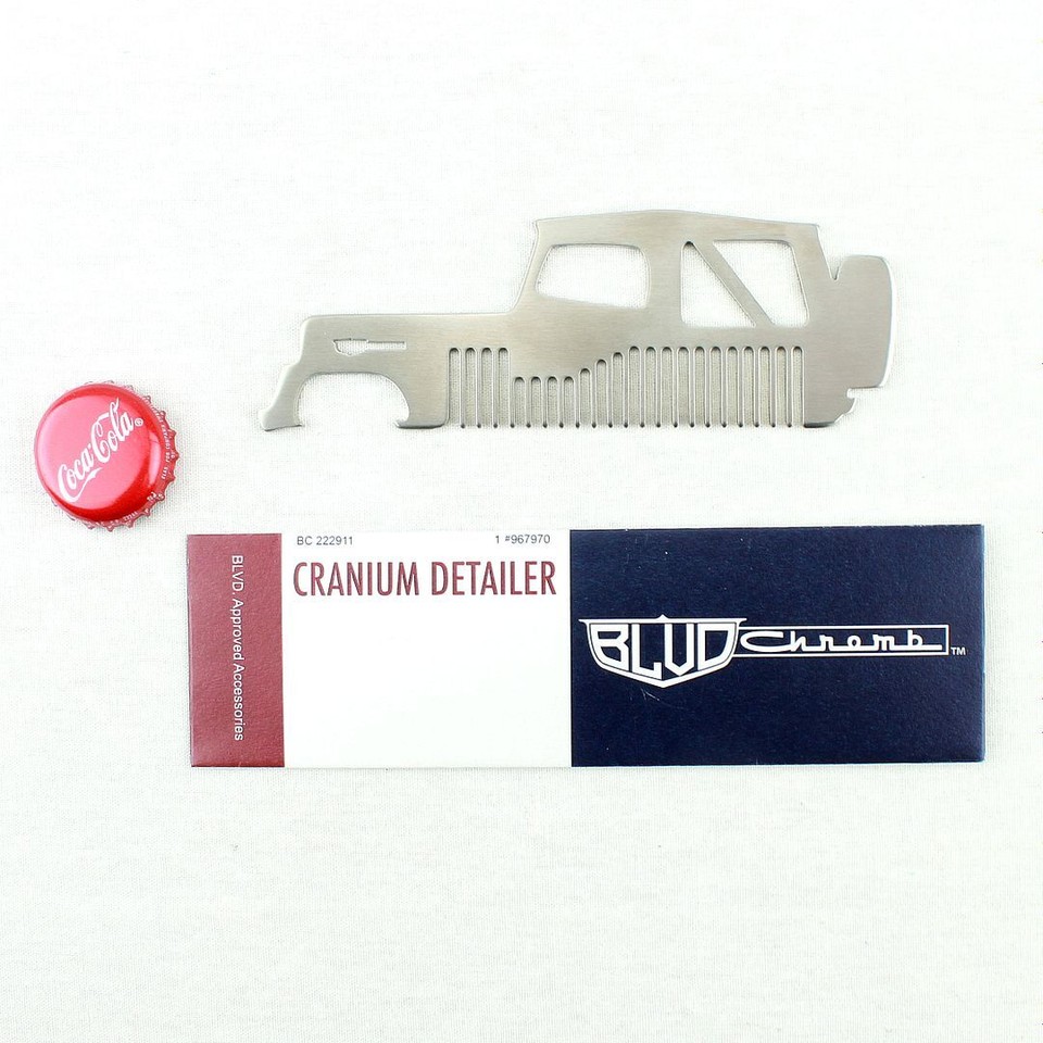 49-82 Jeep CJ Brushed Stainless Steel Metal Trim Beard Hair Mustache ...