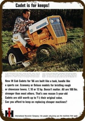 1966 INTERNATIONAL CUB CADET 122 Lawn Mower VinLok DECORATIVE REPLICA ...