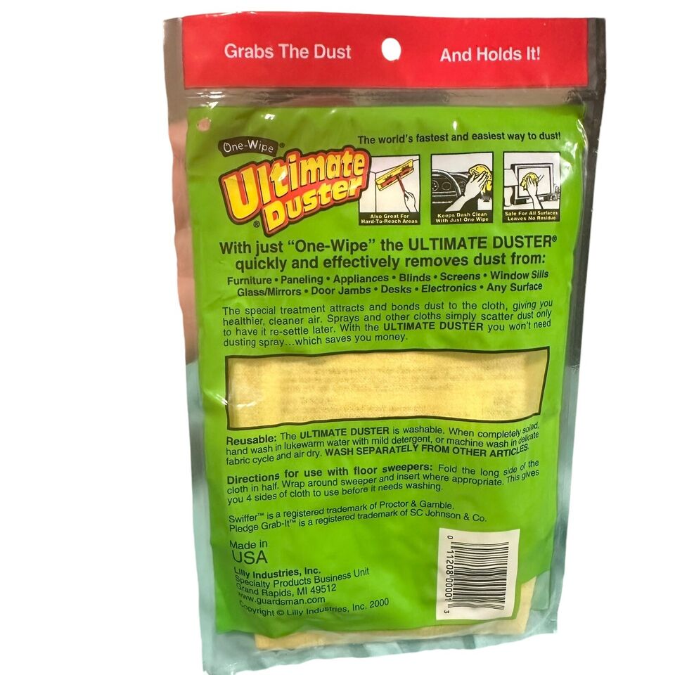 Vintage Guardsman One-Wipe Ultimate Duster Cloth Large Treated Yellow Cleaning | eBay