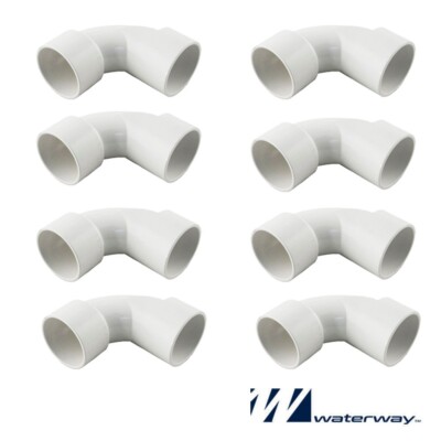 Waterway 411-9130 PVC Pipe Fitting, 90 Degree 2 Sweep Elbow, 8 Pack | eBay