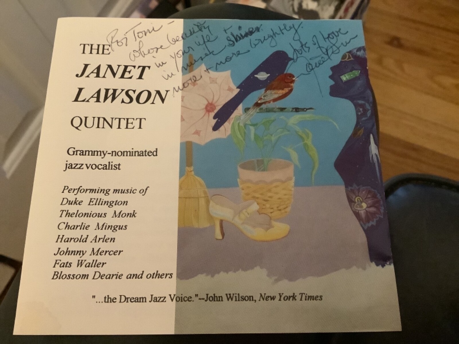 Signed Janet Lawson CD Cover | eBay