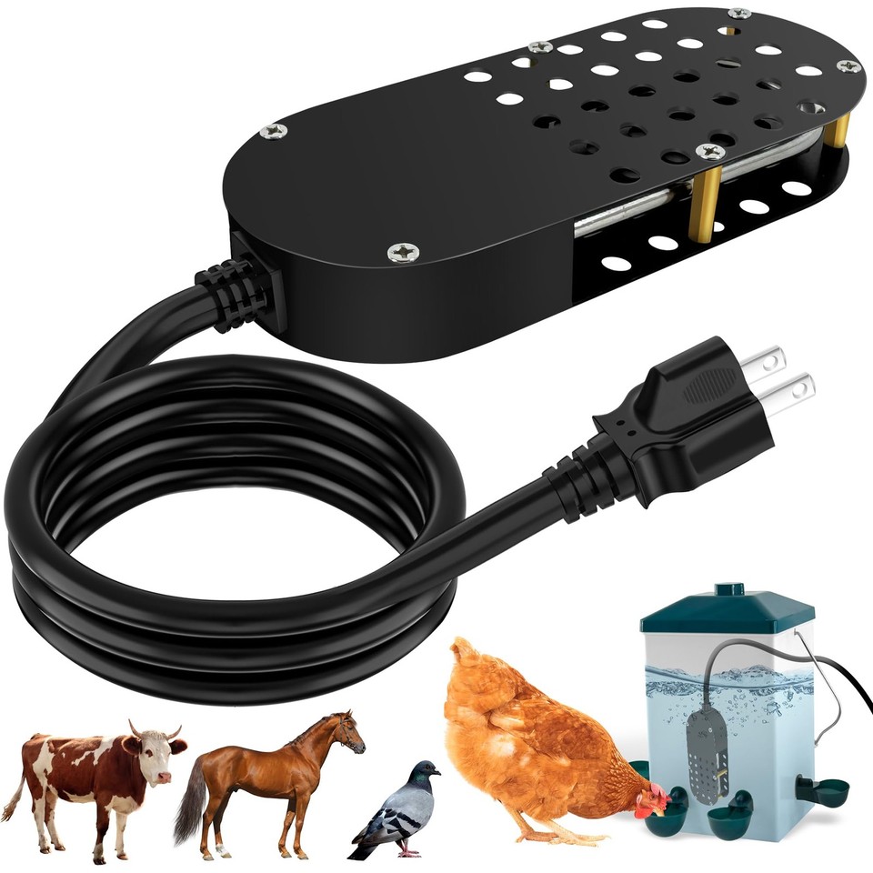 250W Submersible Poultry Waterer Heater Chicken, Bird Bath Heater ...