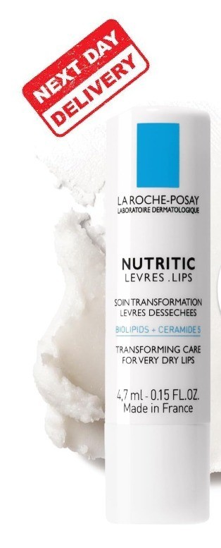 La Roche-Posay Nutritic Lips Lip Balm 2x4.7ml Moisturising Dry Lip Care ...