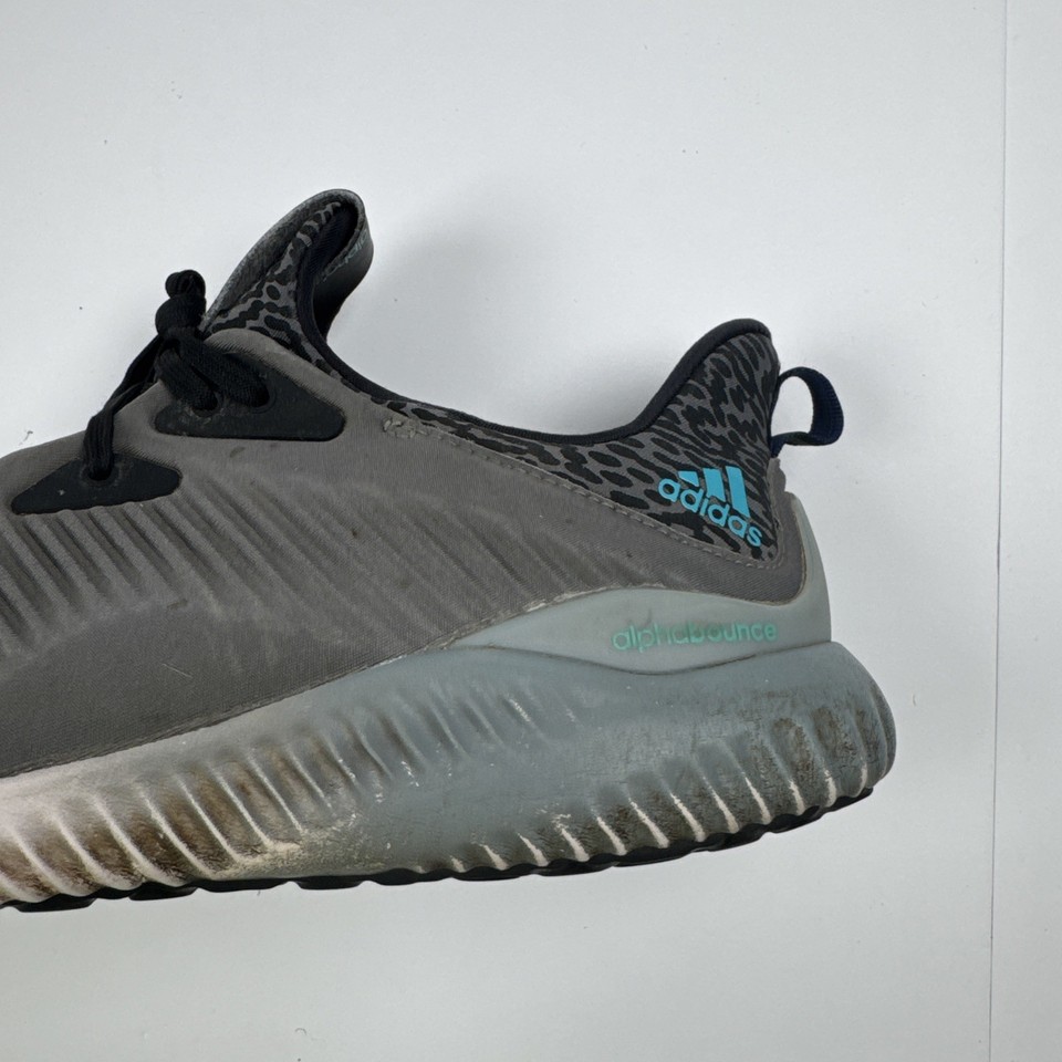 Adidas Alphabounce Running Shoes Gray Black Men’s 9 | eBay