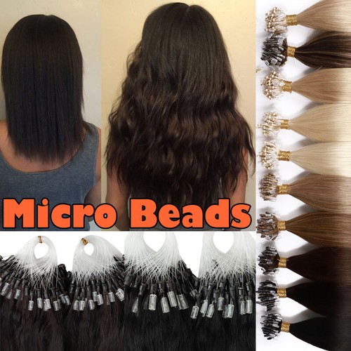 Micro Ring Loop Links Hair Extensions Silicone Micro Beads Real Remy ...