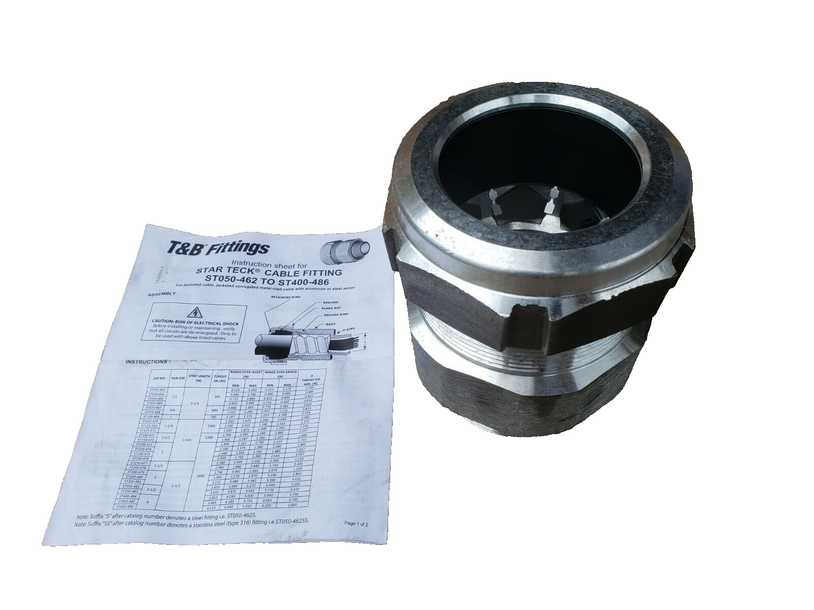 Thomas & Betts ST300-479 / ST300479 Conduit Cable Connectors 2.79'' to ...